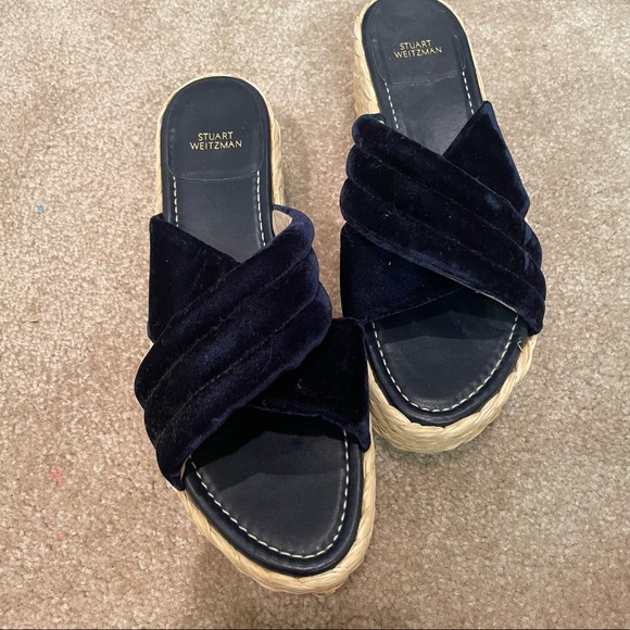 Stuart Weitzman | Shoes | Stuart Weitzman Espadrille Platform Slide ...